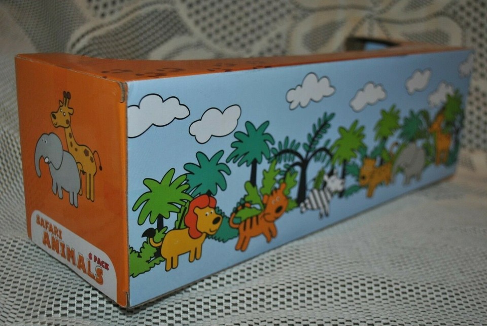 KID GALAXY Safari Animals Figure 6 pack 3+ Lion, Zebra, Leopard ...