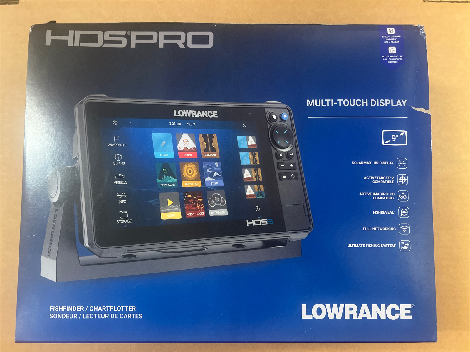 LOWRANCE HDS PRO 9 COMBO WITH ACTIVEIMAGING HD 3 IN 1 DUCER 000-15981 ...