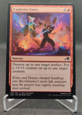 MTG #139 Explosive Entry Kamigawa Neon Dynasty Magic the Gathering card ...