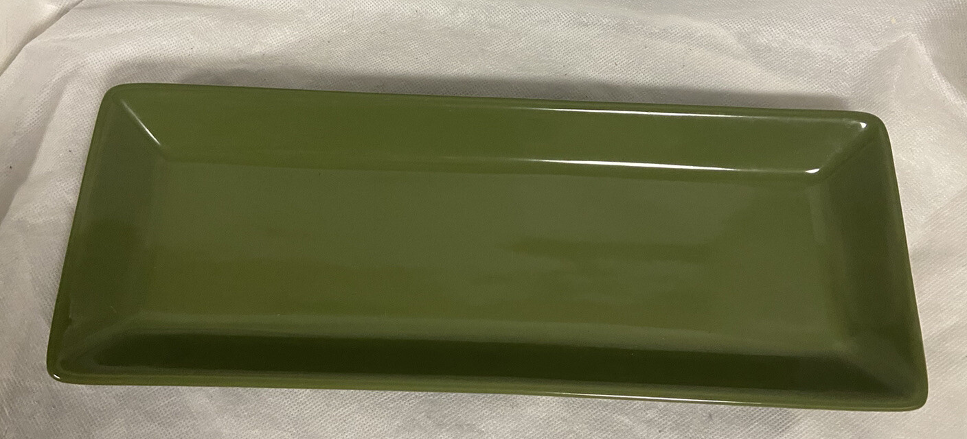 Pampered Chef Green Rectangle Simple Additions Serving Platter Tray 16 ...