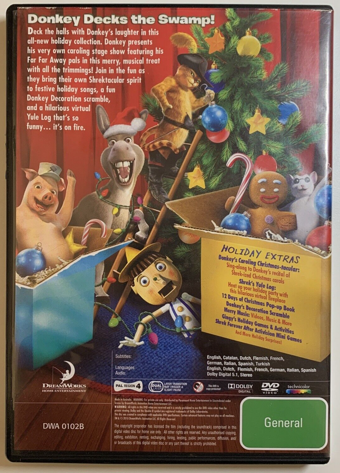 Donkeys Christmas Shrektacular (DVD 2010) Movie, Shrek, Region 4 Free ...