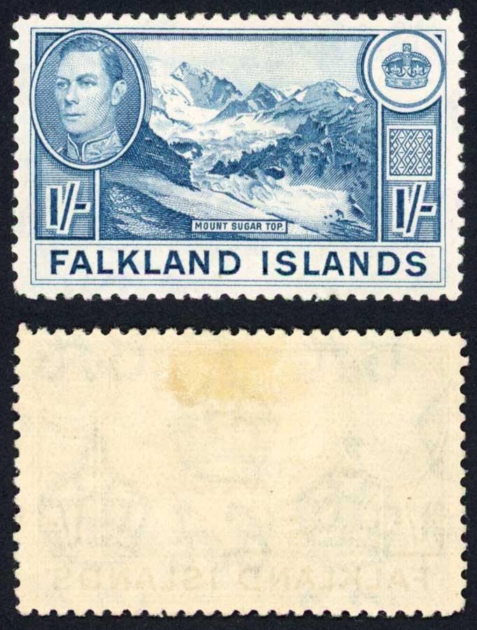 Falkland Is SG158 1/- light dull blue M/M Cat 75 pounds | eBay