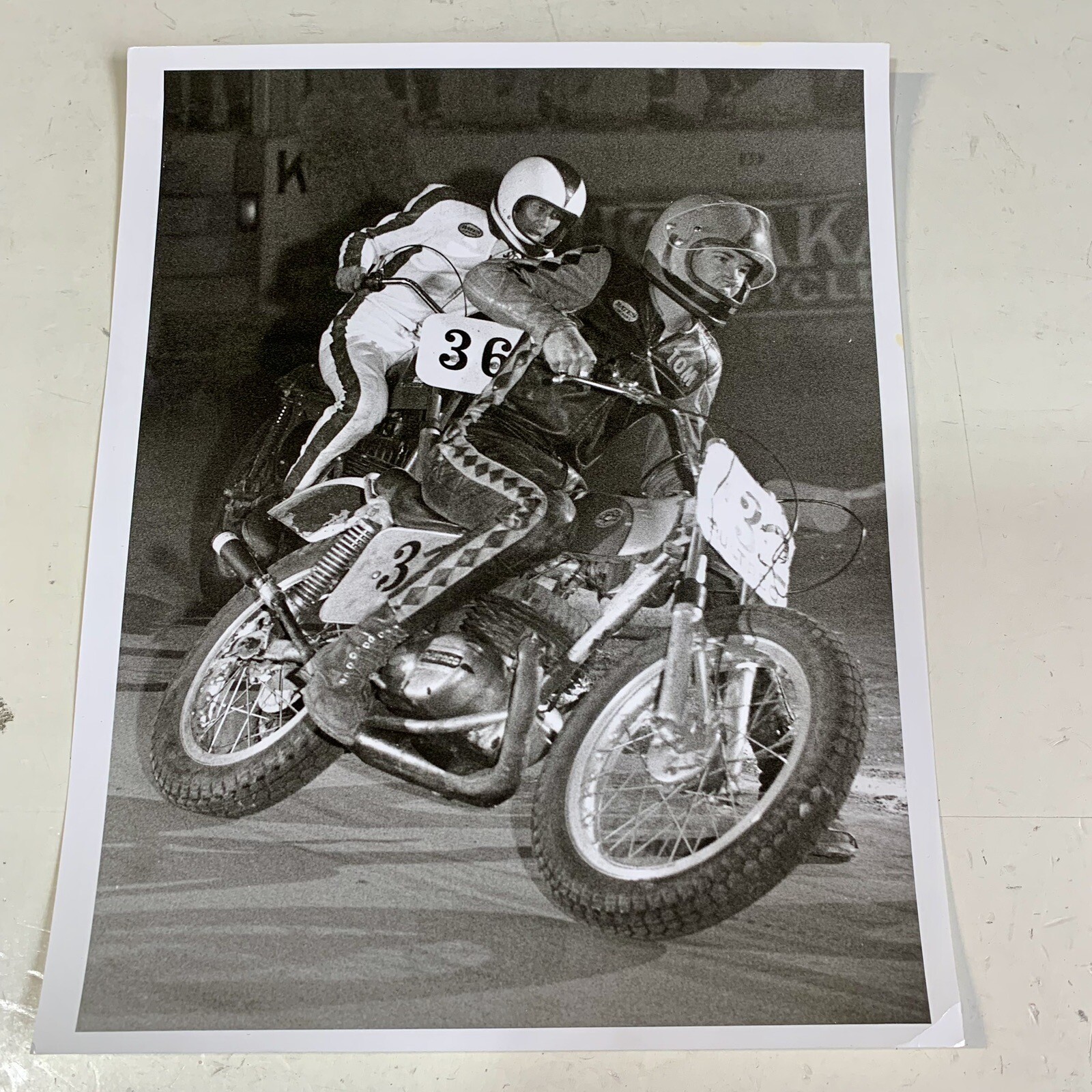 Vintage 1970’s Motorcycle Indoor Racing 8”x10” Photo, Dirt Bike Track ...