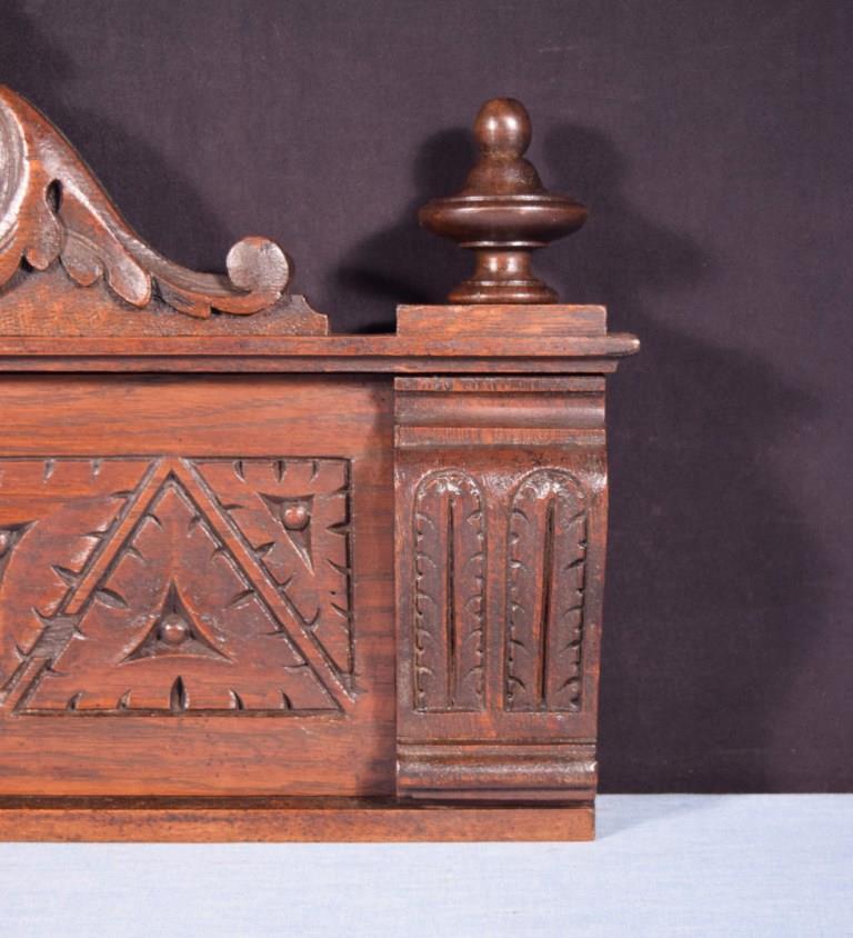 22" Wide Antique French Crest/Pediment/Crown in Solid Oak Carved Wood ...