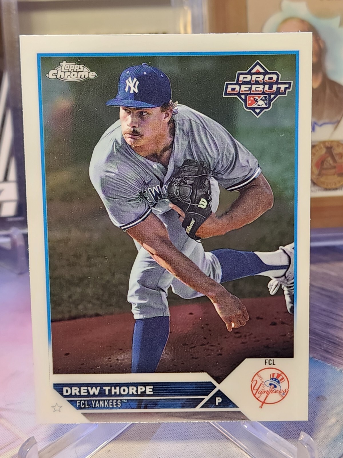 2023 Topps Pro Debut Chrome #PDC-104 Drew Thorpe Rookie New York ...