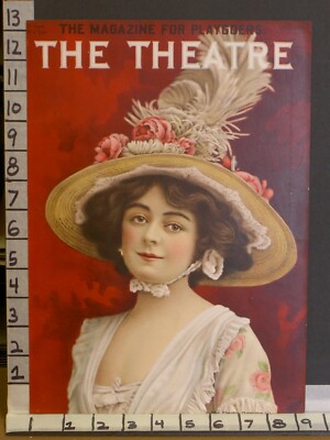 1910 THEATER ACTRESS ADRIENNE AUGARDE STAGE STAGE LITHO COVER ART PRINT ...