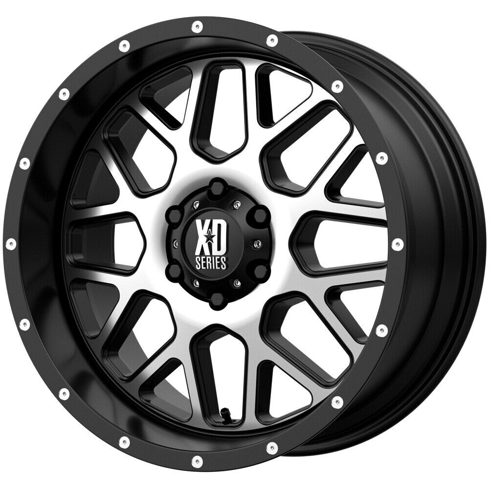 4-XD Series XD820 Grenade 20x9 6x5.5" +18mm Black/Machined Wheels Rims ...