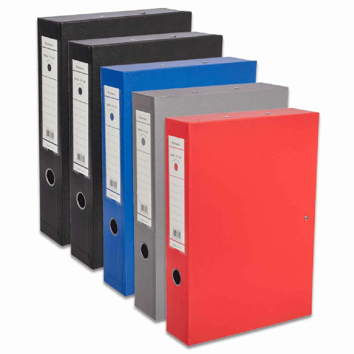 Ryman Premium Box File Foolscap Pack of 5 Assorted | eBay