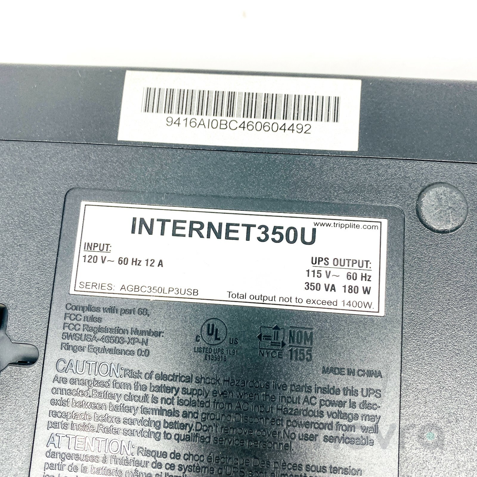 Tripp-Lite INTERNET350U Internet Office Standby Uninterruptible Power ...