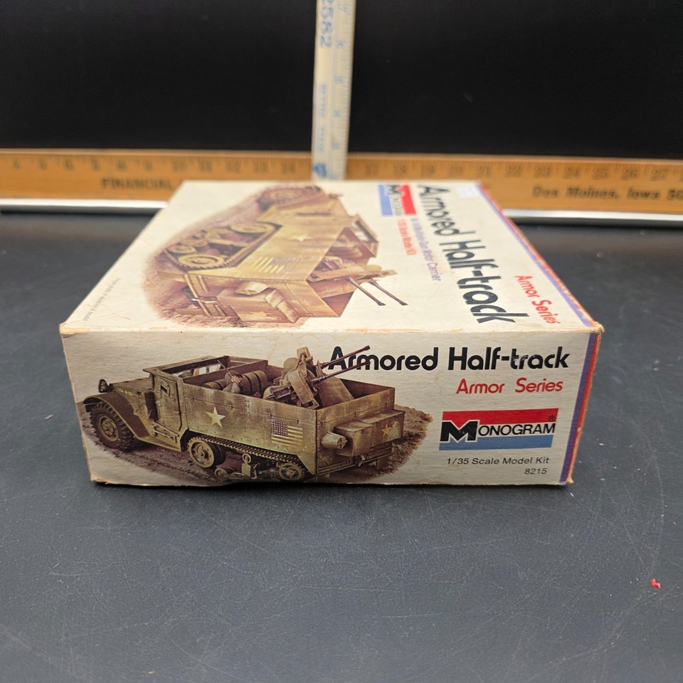Vintage Monogram 1/35 Scale Armored Half-track Model Kit: Armor Series ...