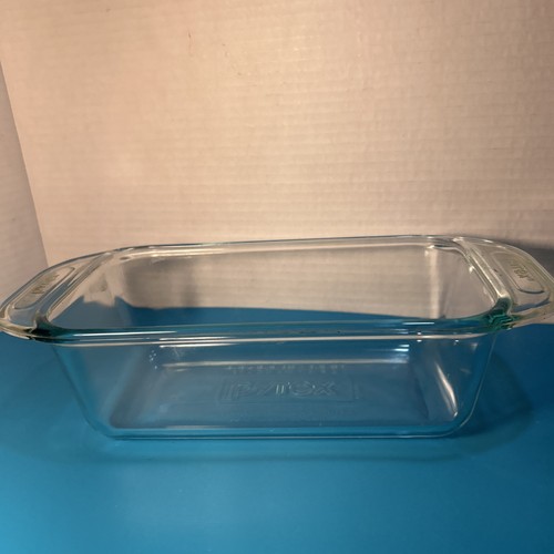 Pyrex Glass Loaf Pan 1.5 Qt. 4.5x 8.5” Light Blue Tint | eBay