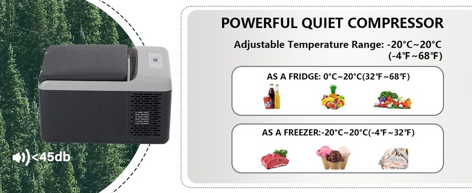Alpicool C9 9L Compressor Car Fridge Freezer, -20℃ DC 12v AC240 volt ...
