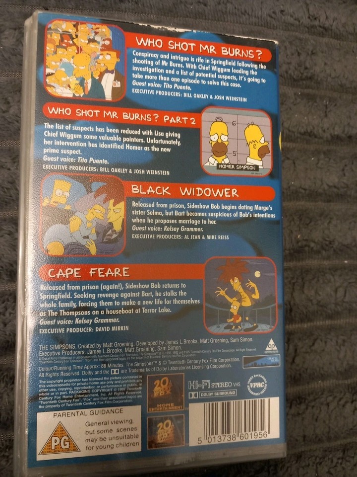 The Simpsons Springfield Murder Mysteries UK PAL VHS VIDEO 1997 ...