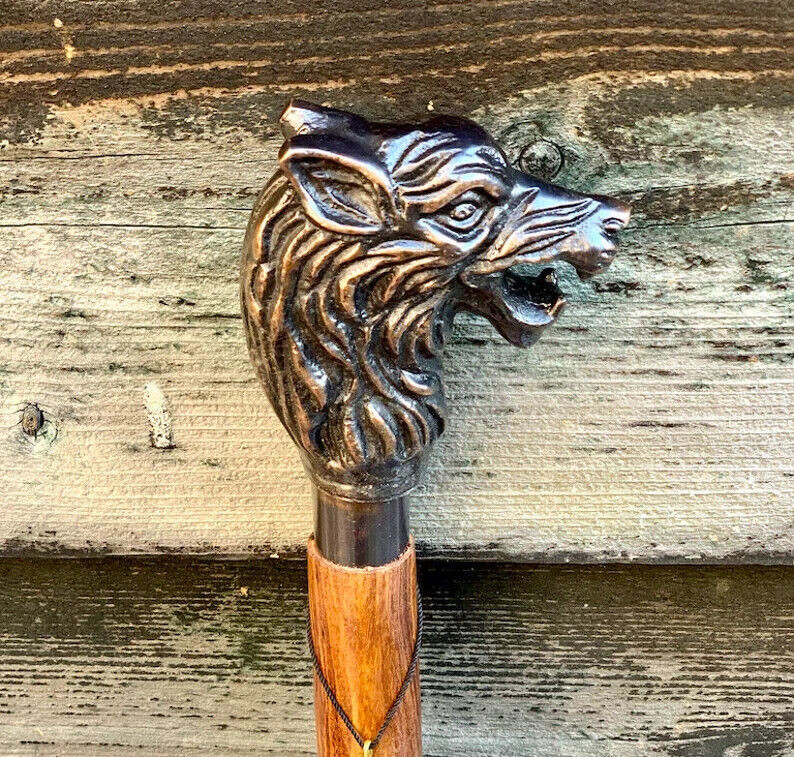 Antique Colour Walking Stick Victorian Steampunk Fold… - Gem