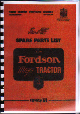 Fordson Major "E27N" Tractor Illustrated Parts List Book | eBay