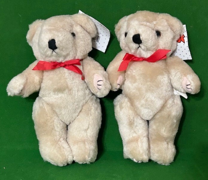 8" Plush Jointed Bears - qty 2 - Crafting Beige/Tan plush bears teddy ...