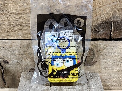 2015 McDonalds Spongebob Movie #6 Spinning Eyes Invincibubble Straw ...