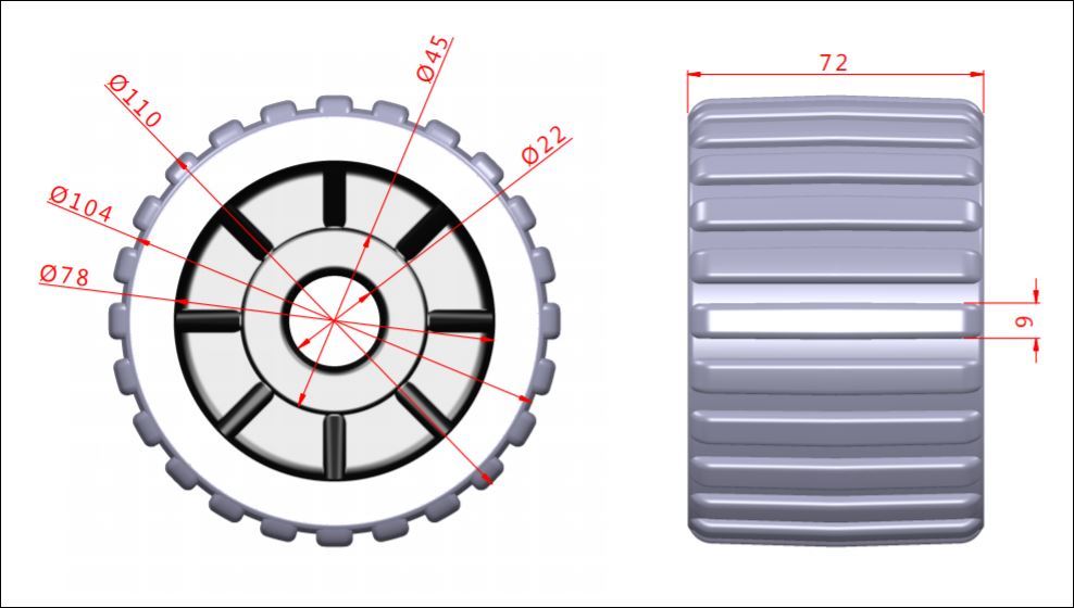 4" Boat Trailer Wobble Roller Ribbed 22mm bore OZ made rollers H/D ...