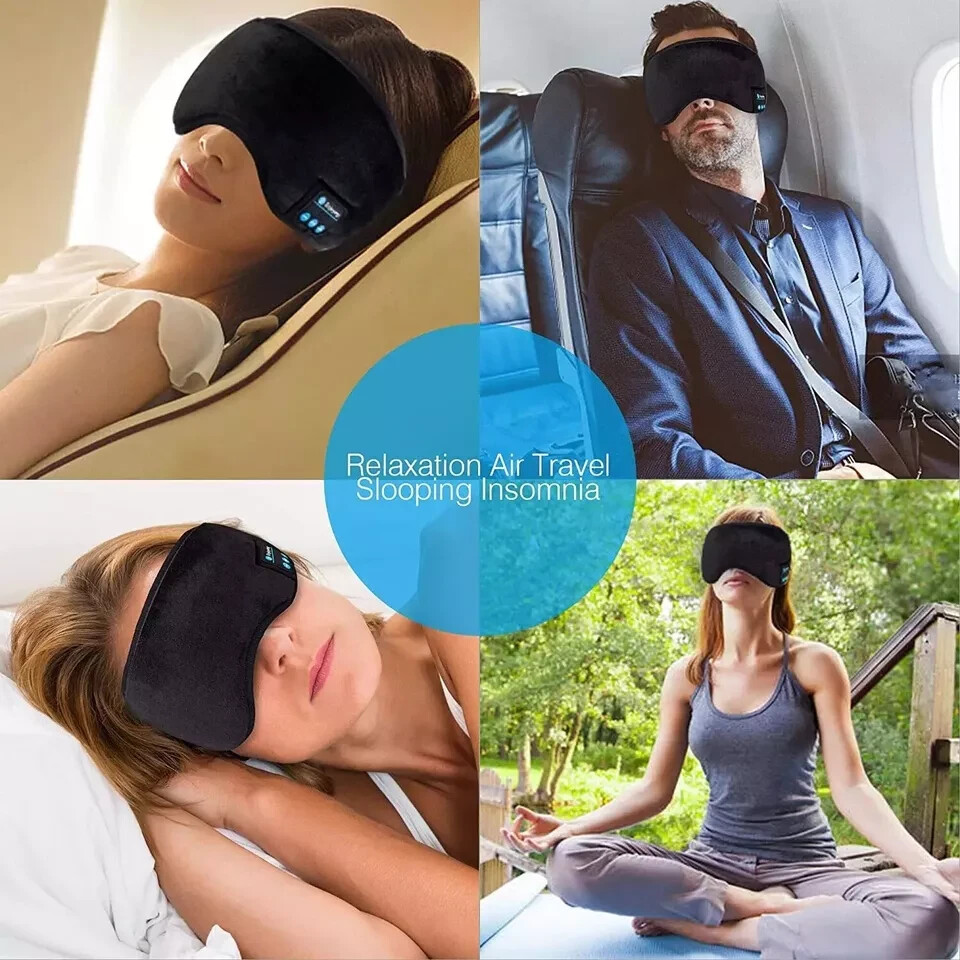 Eye Mask Headset with Bluetooth Speakers + Microphone for Meditation ...