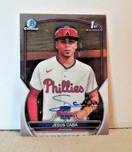 Starlyn Caba Signed RC 2023 Topps Card Chrome BCP-164, Obtained in ...