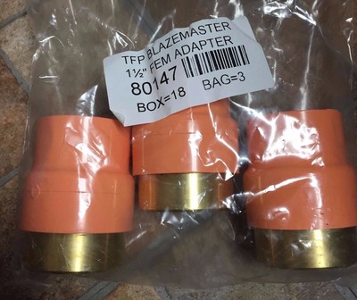 Bag of 3 - BlazeMaster 1-1/2" Female Adapter - CPVC to 1-1/2" NPT ...