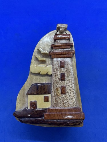 Lighthouse Wooden Trinket Box - Interlocking Pieces. | eBay