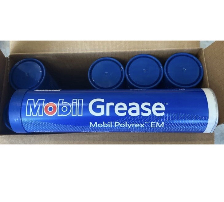 Mobil Polyrex EM Electric Motor Bearing Grease, Blue, Polyurea, 13.7 oz ...