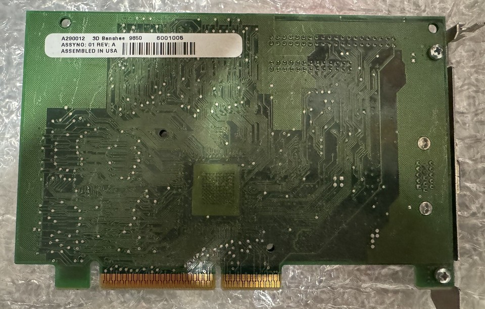 Vintage Ensoniq 3D Voodoo Banshee 98503DFX 3D 16MB AGP Card - Tested ...
