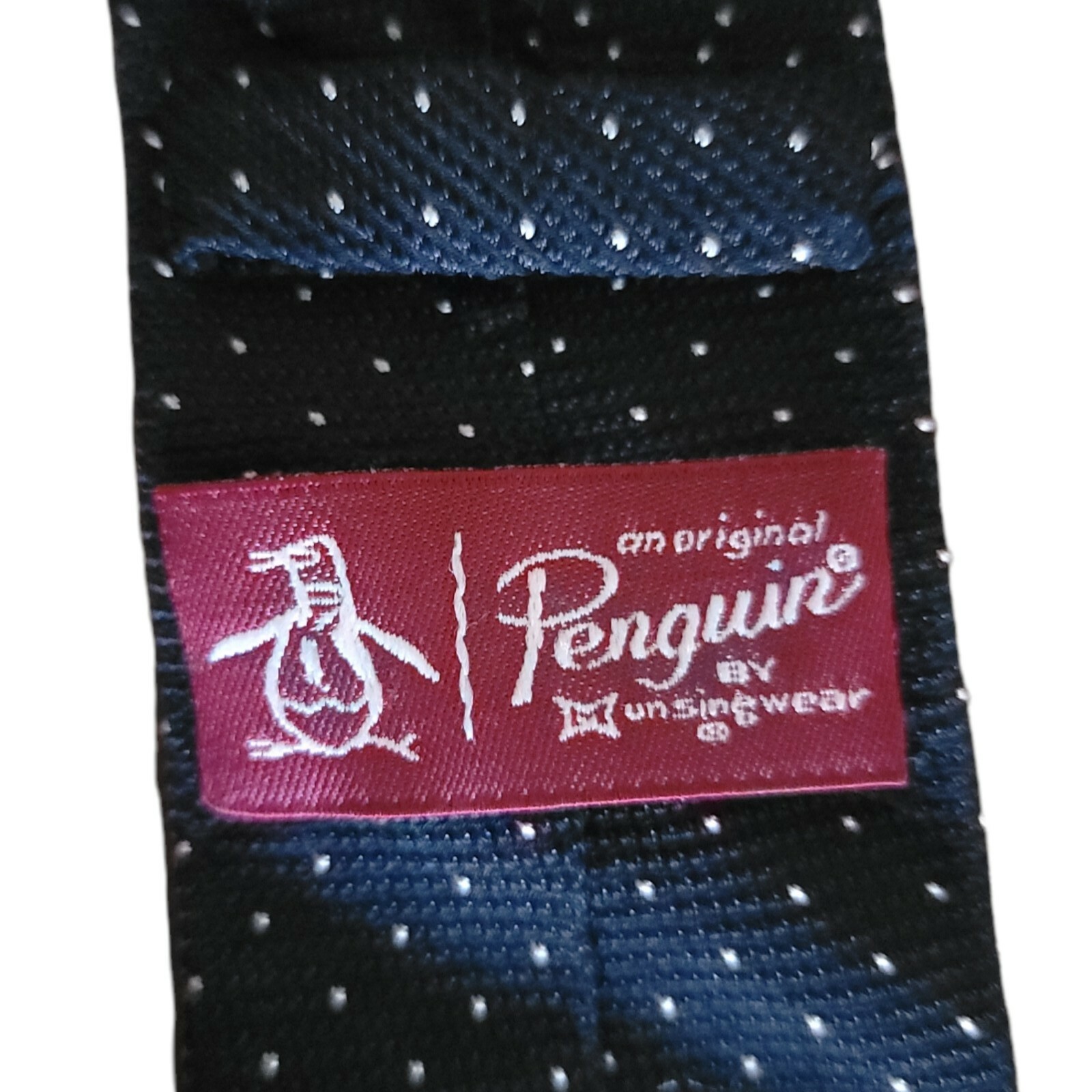 Vintage Munsingwear Penguin Dots Geometric Long Skinny Necktie Tie Mens ...