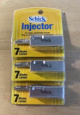 Schick Injector Refill Razor Blades 7 Blades Per Package New Lot Of 3 ...