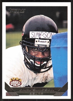Carl Simpson, 1993 Topps, #189, Chicago Bears, Gold, RC | eBay