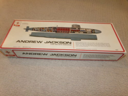 Renwal 1/200 Scale USS Andrew Jackson Fleet Ballistic Submarine Model ...