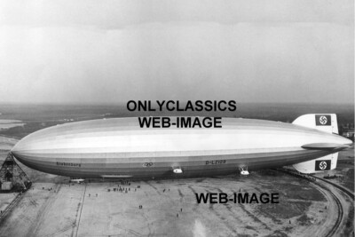 1937 HINDENBURG AIRSHIP DIRIGIBLE BOARDING AVIATION 8X12 PHOTO HISTORIC ...