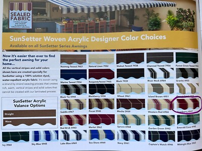 2 SunSetter 10' wide retractable awnings w/ aluminum hood & wireless ...