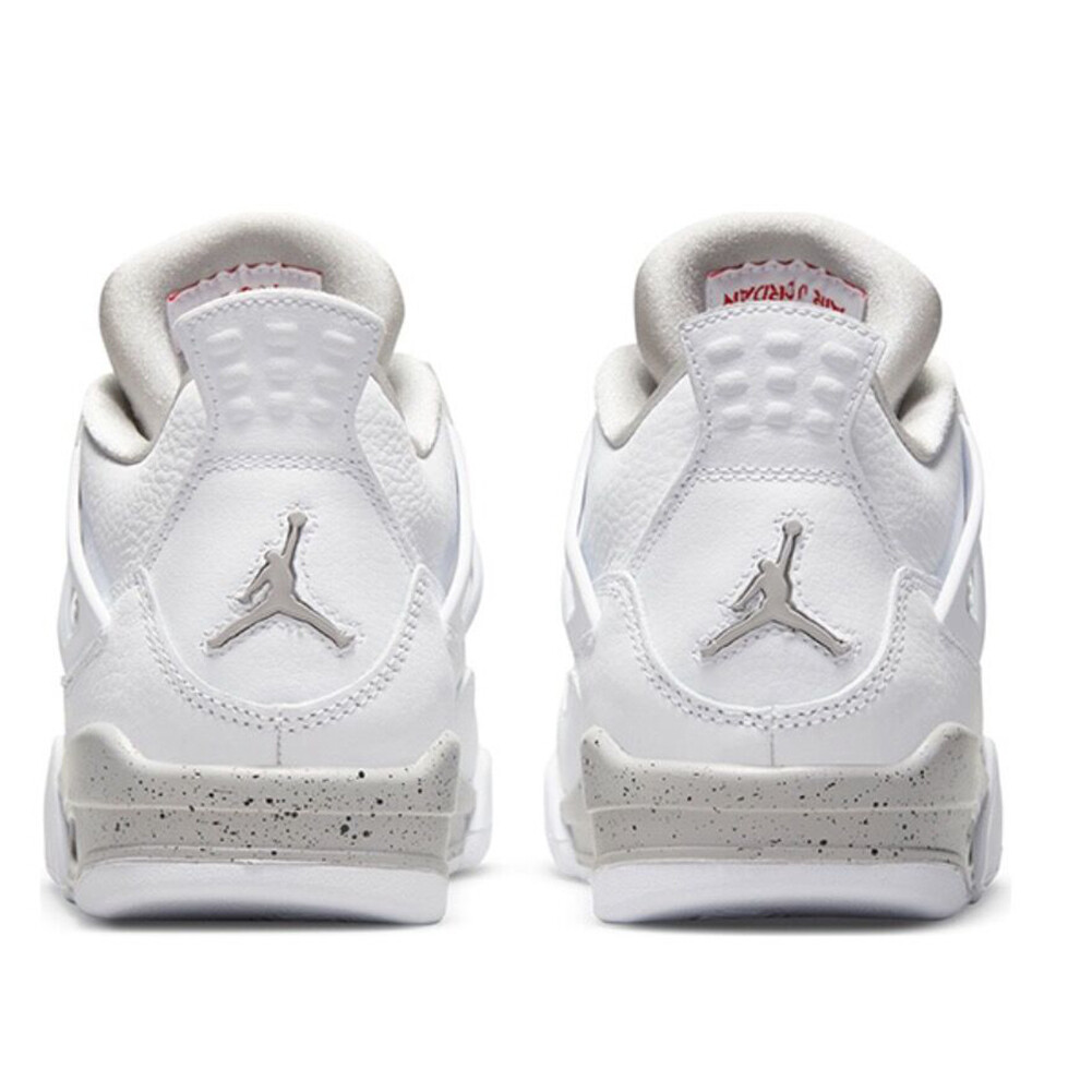 Herren Damen AIR JORDAN Retro 4 Military Weiß Turnschuhe Schuhe Sports ...