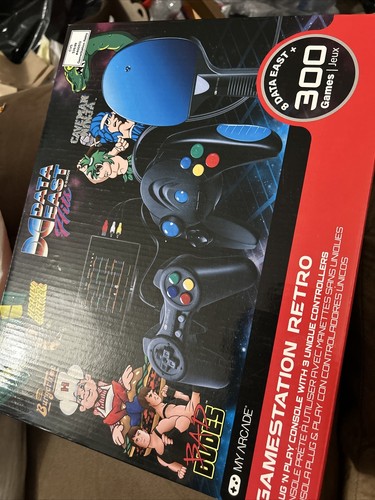 My Arcade Gamestation Retro Plug & Play Console w/ 3 Controllers & 300 ...