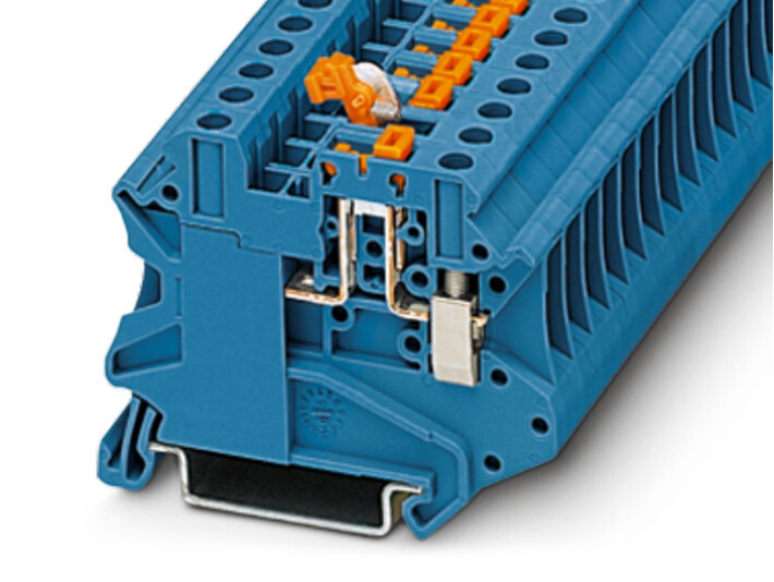 1pcs PHOENIX CONTACT , UT 4-MT BU - Knife-disconnect terminal block ...