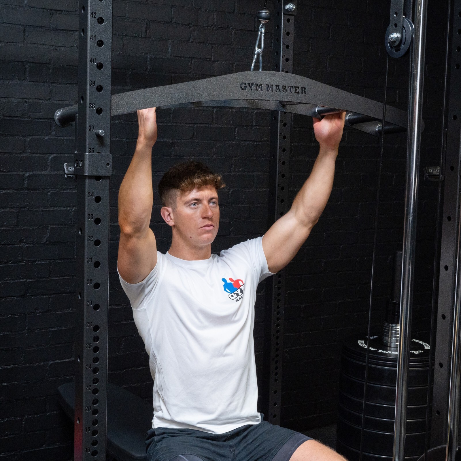 REBOXED Wide Multi Grip Cable Pull Down Parallel Handle Attachment Bar ...