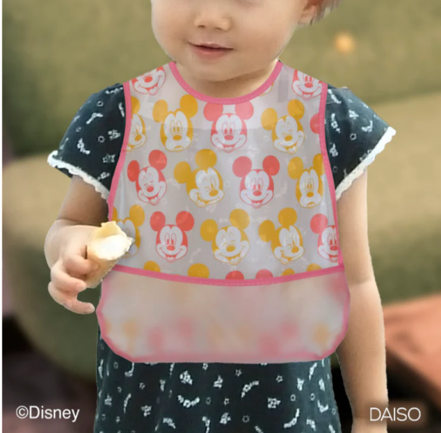 Daiso Japan Baby Feeding Apron Mickey Mouse×3 Very popular at Daiso in ...