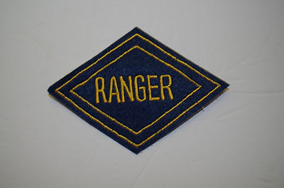 b0649 WW2 US Army Ranger 1st First model Diamond Rangers Shoulder Patch ...