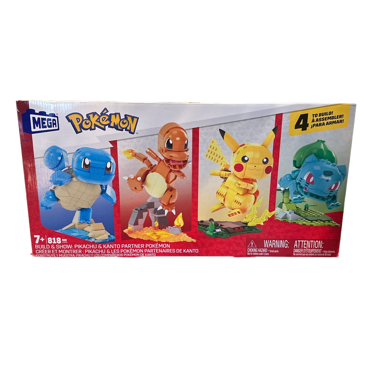 Mattel Mega Pokemon Build & Show Set Pikachu Bulbasaur Squirtle ...