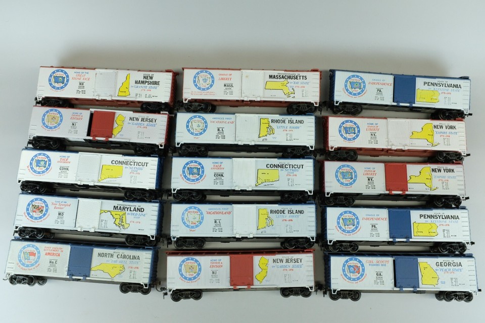 15 Miscellaneous Train Miniature HO Scale Trains Commemorative State ...