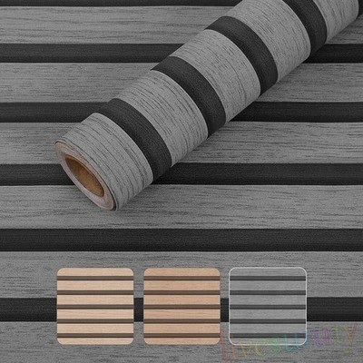 Wooden Slat Panelling Wallpaper 3D Wood Panel Effect Stripe Home.Room ...
