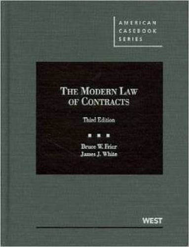 The Modern Law of Contracts by Bruce Frier: Used 9780314265463| eBay