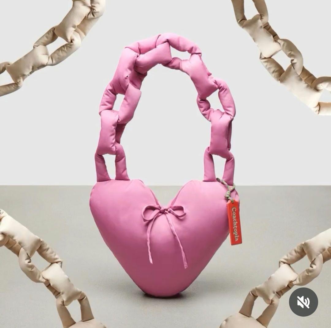Rare Coachtopia Coachtopia Loop Puffy Heart Bag Pink … - Gem