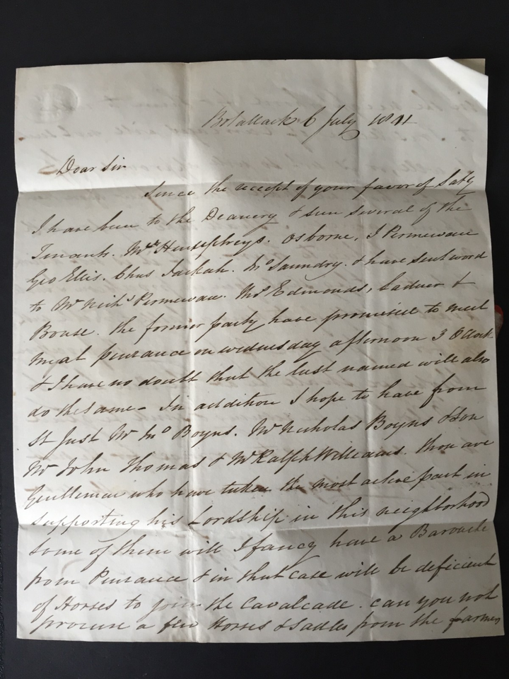 GB 1841 MALTESE CROSS PMK ON 1d RED PJ PENZANCE DDA ENTIRE TO TRURO | eBay