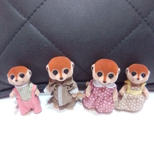 Sylvanian Families Meerkat Family, Used, Collectible Toy, Small Figures ...