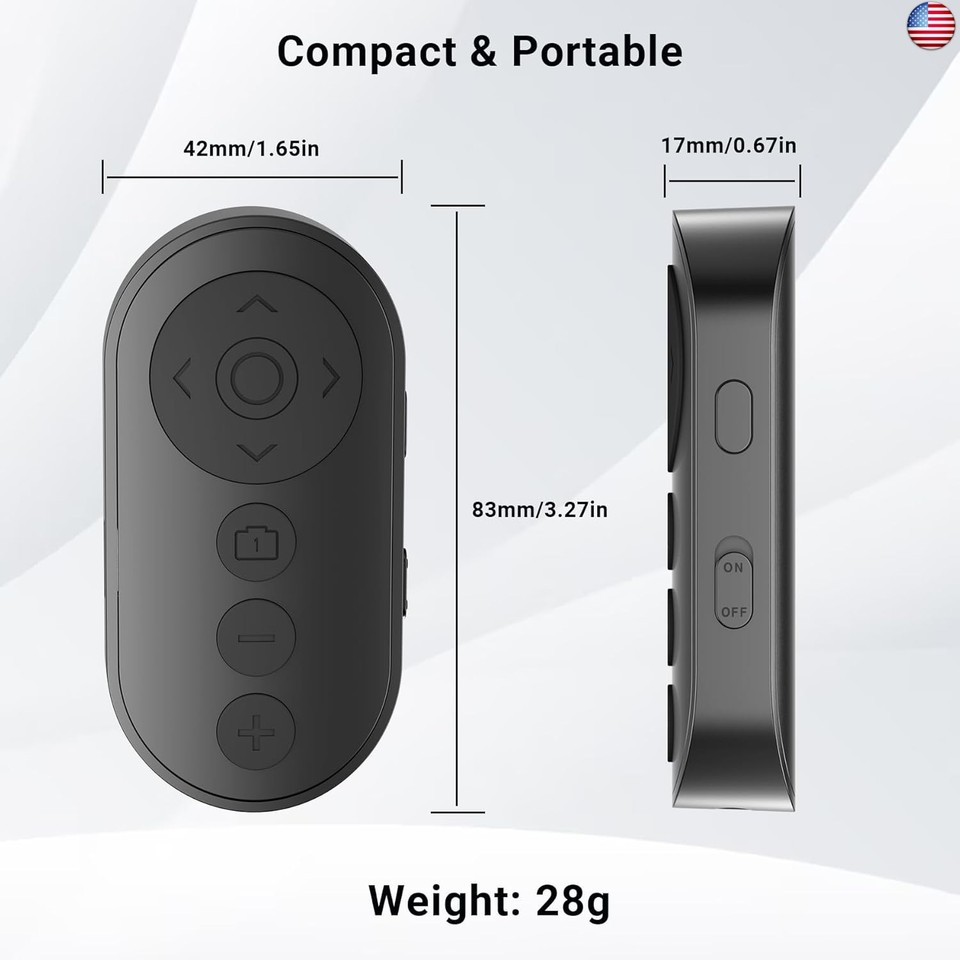 Wireless Camera Remote Control with Zoom for iPhone & Android ...