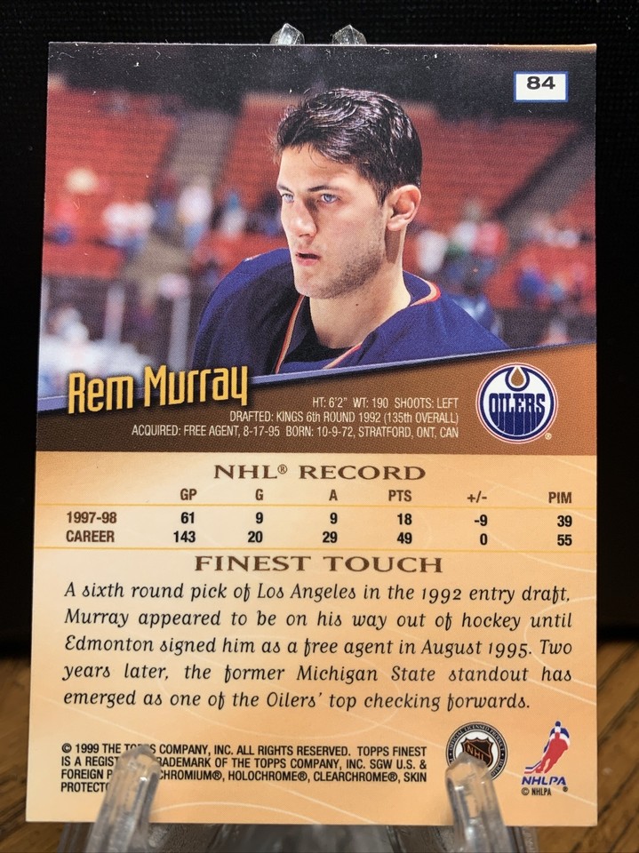 1998-99 Topps Finest #84 Rem Murray EDMONTON OILERS | eBay