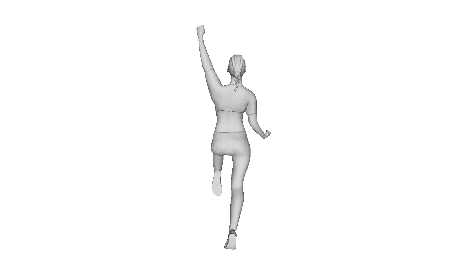 Printle L Femme 019--Athlete Woman Jumping Cheering Figure Dioramas ...